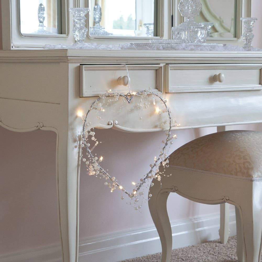 20 LED Beads String Light Battery Operated - White - Perfect Holiday