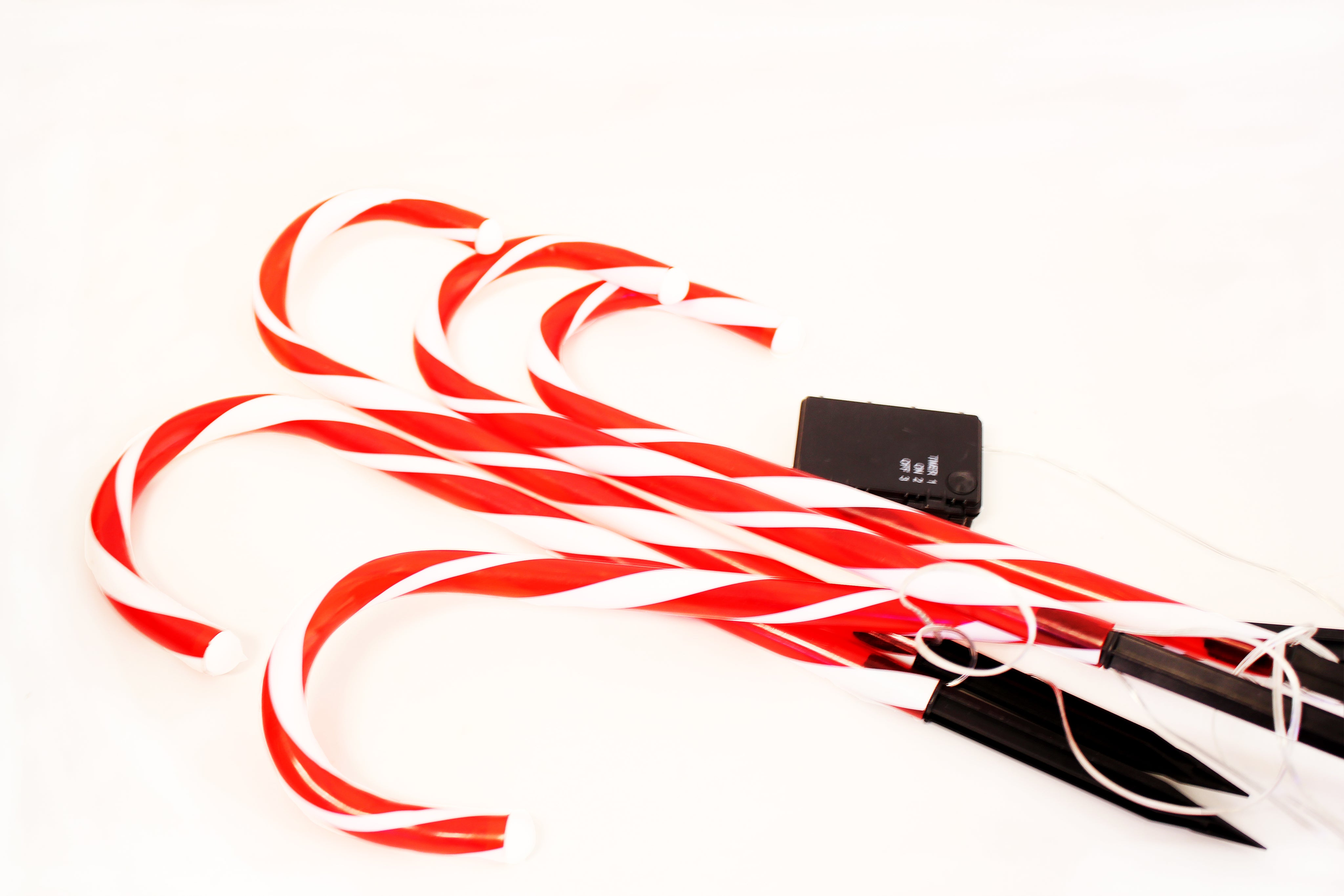 Candy Cane Outdoor Landscape Lights Battery Operated - 5 Pack – Perfect ...