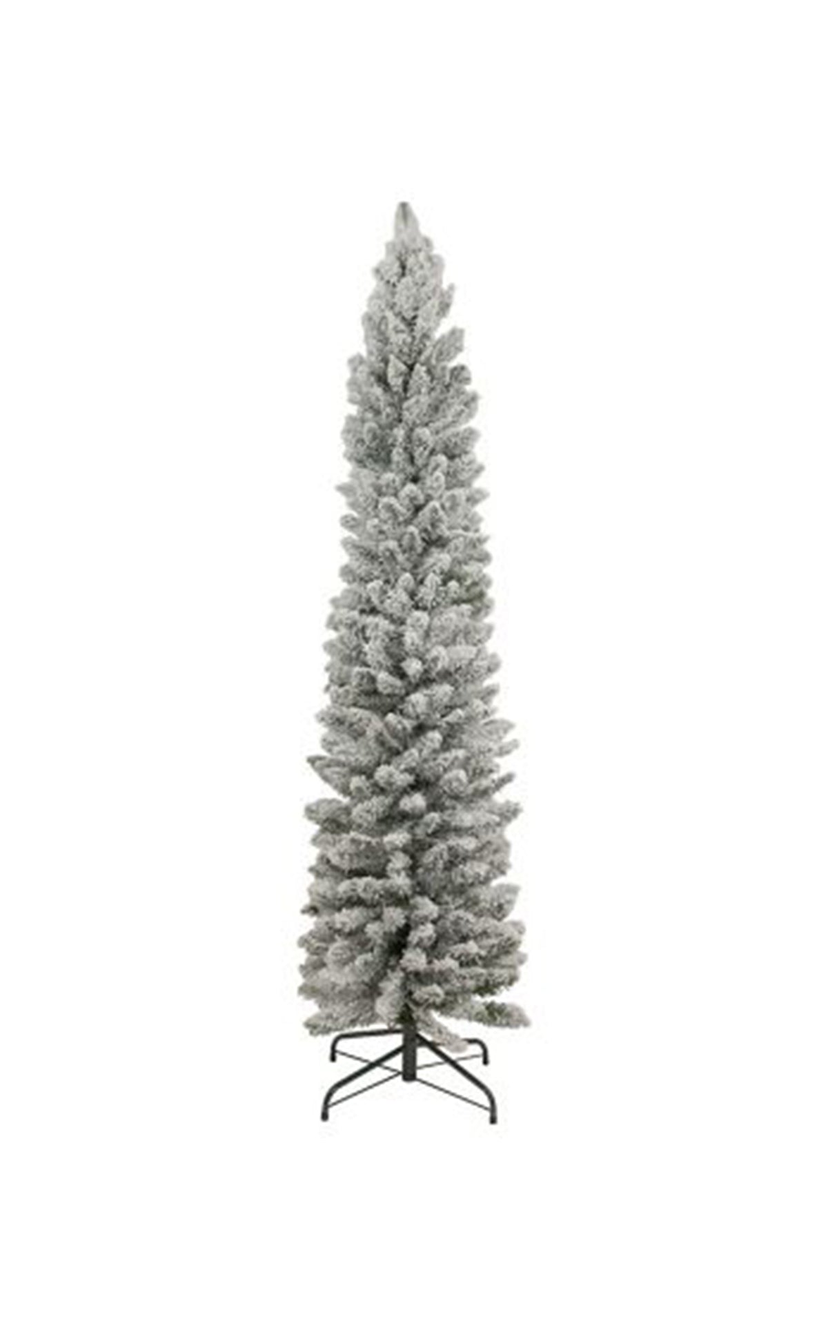 6.5 ft Pencil Snow Flock Tree – Perfect Holiday