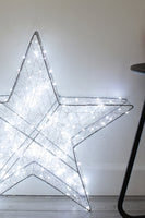 Large Plug in Lighted Star - 180 Lights - White - Perfect Holiday