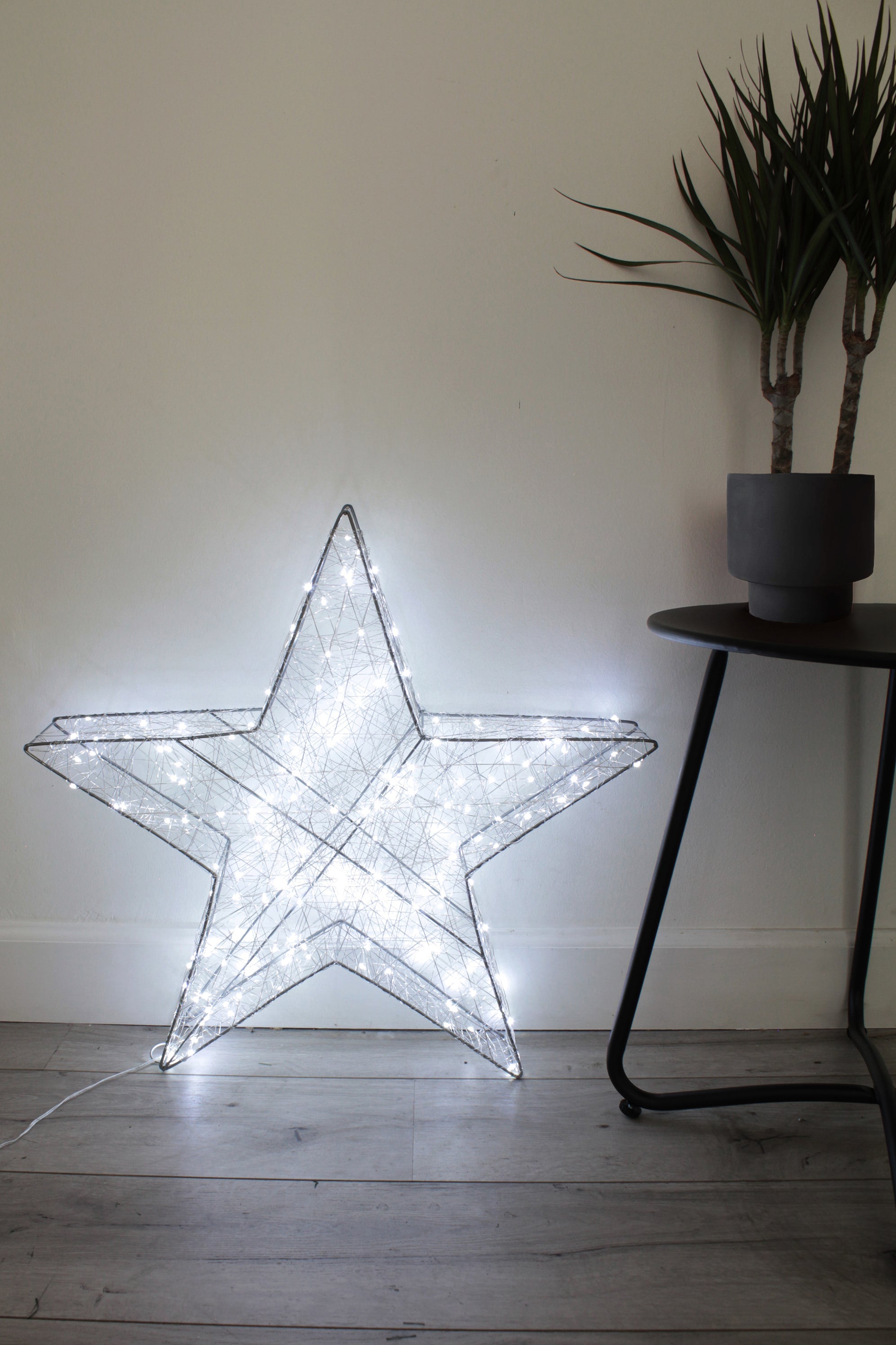 Large Plug in Lighted Star - 180 Lights - White - Perfect Holiday