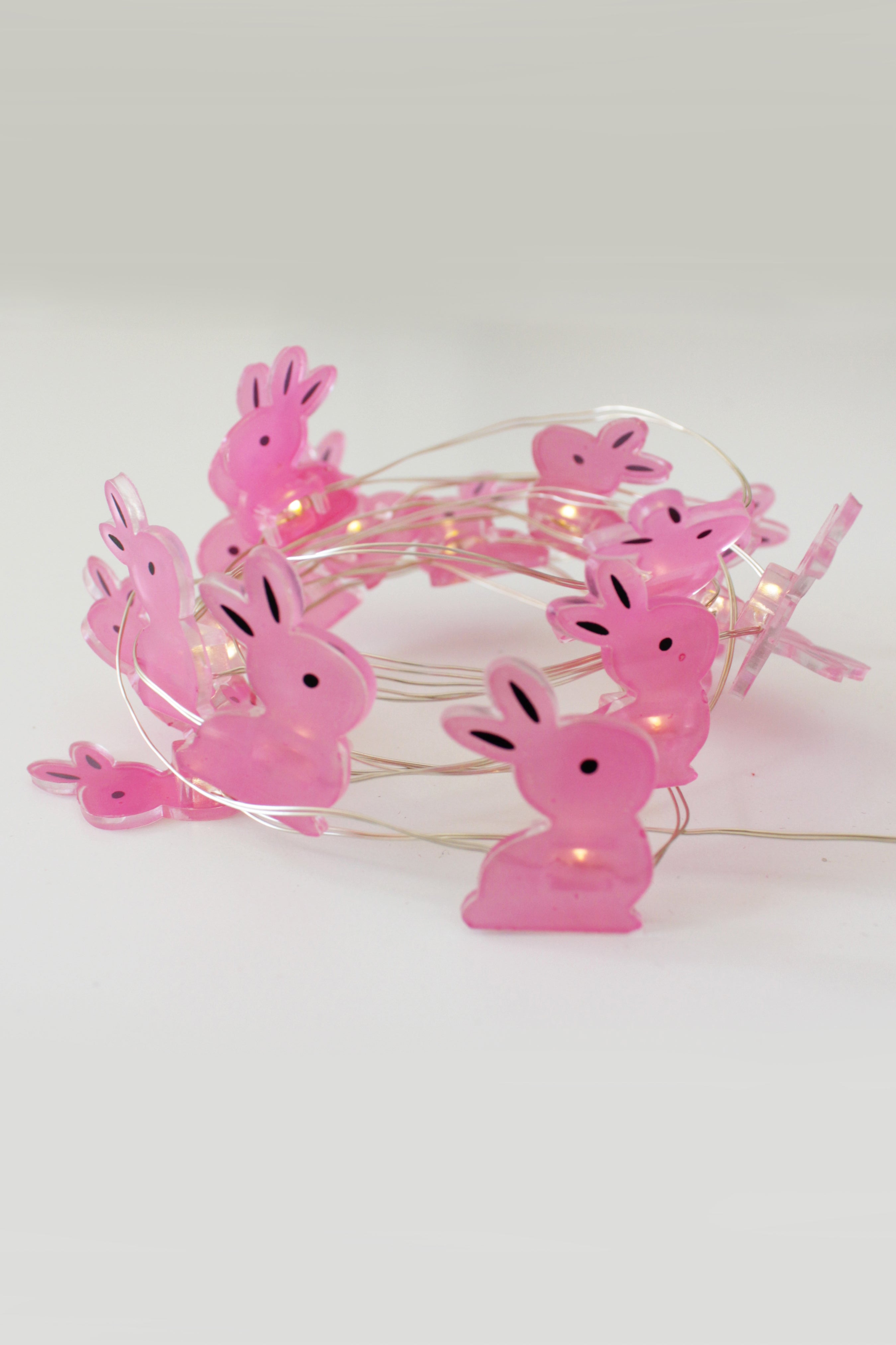 20 LED Fairy Light Pink Bunny – Battery Operated - Perfect Holiday