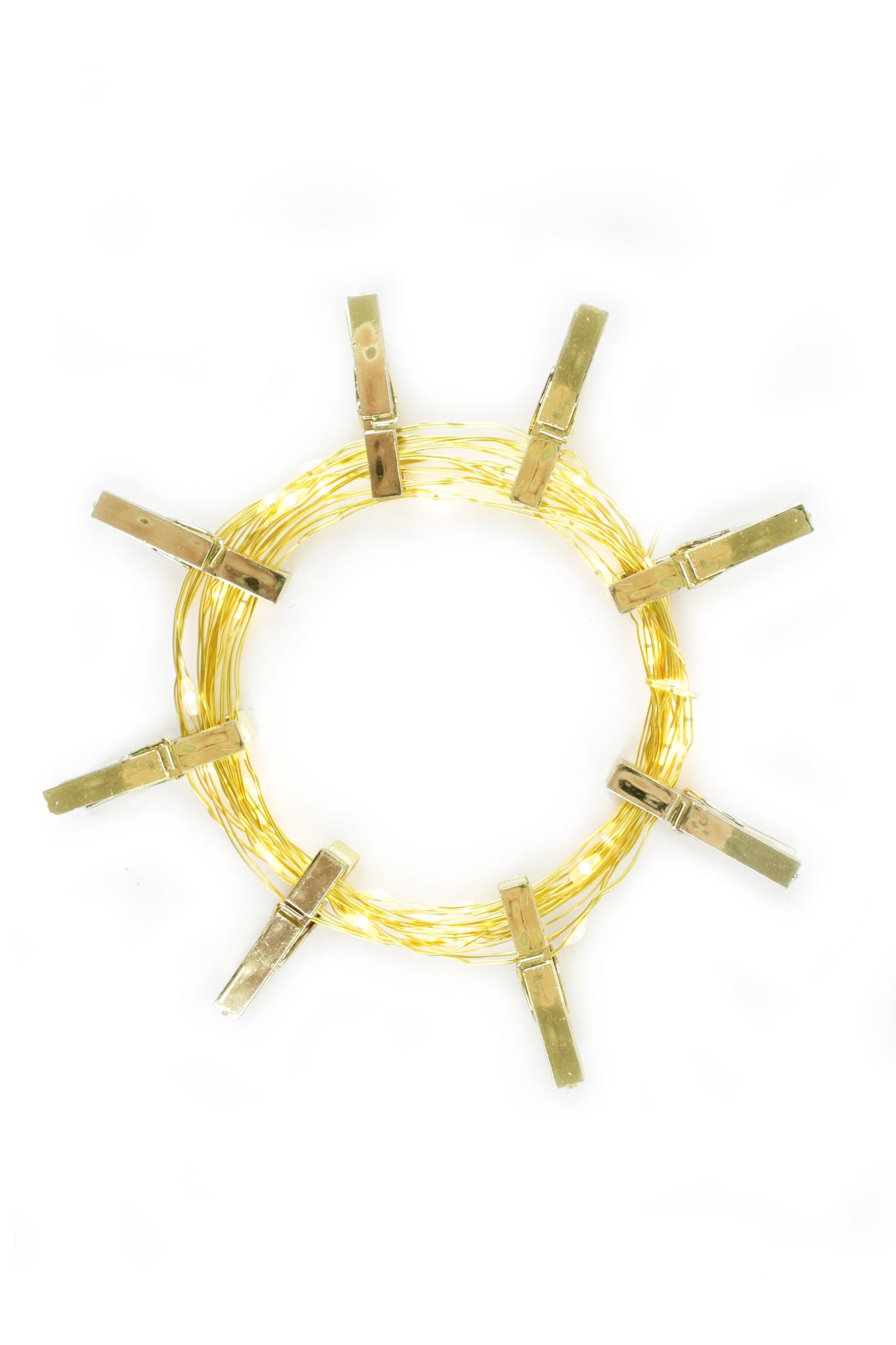 36 LED Gold Photo Clip String Light- Battery Operated - Perfect Holiday