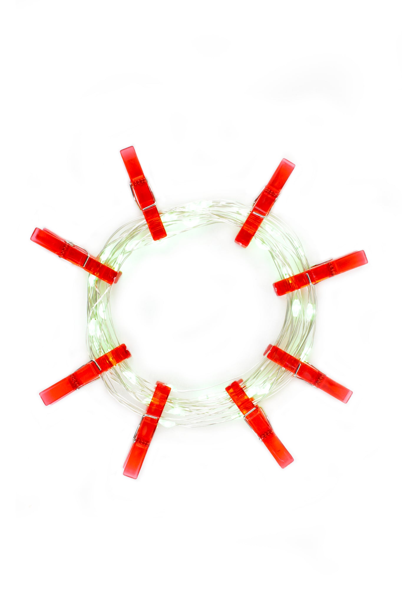 36 LED Red Christmas Card Clip String Light- Battery Operated – Perfect ...